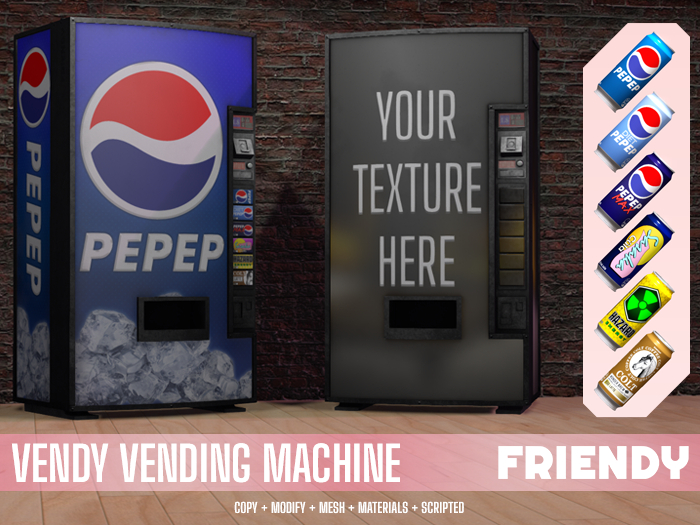 Second Life Marketplace - Vendy Vending Machine - Pepep & Customizable